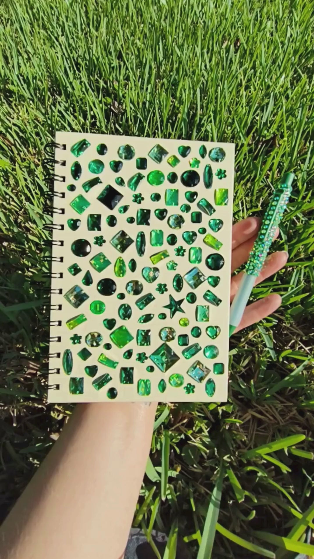 Emerald Forest Bedazzled Journal and Pen Set, Bedazzled Notebook, Beda ...